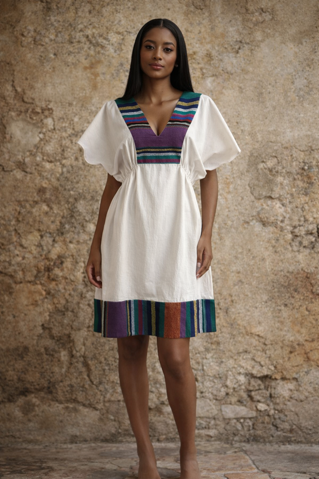 VESTIDO MODELO KIMONO | Fabiola Calvo Arte Textil